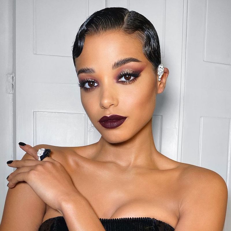 Homecoming Makeup Black Dress